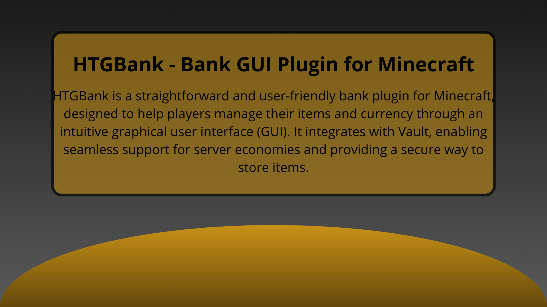 ! HTGBank - Bank GUI Plugin for Minecraft [BETA] | SpigotMC - High ...